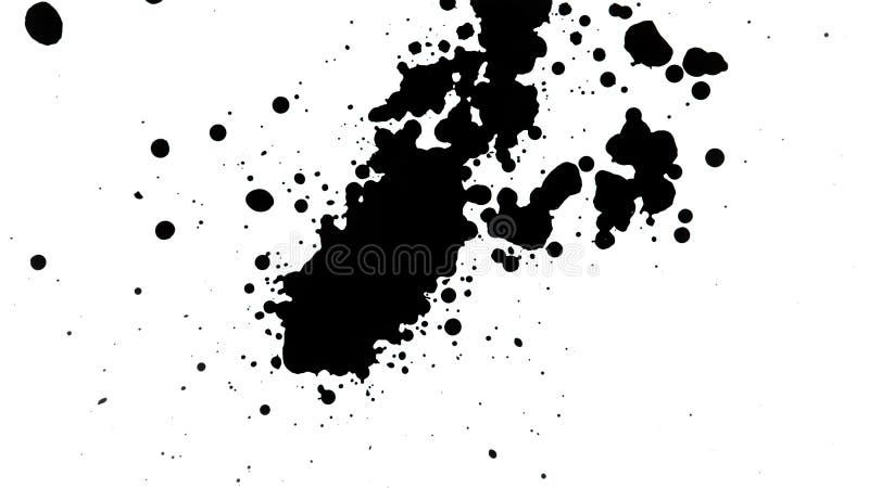 Black Ink Drops Isolated on White Background Stock Photo - Image of ...