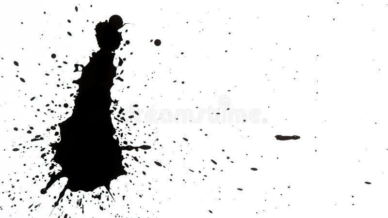 Black Ink Drops Isolated on White Background Stock Image - Image of ...