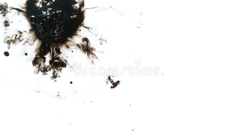 Black Ink Drops Isolated on White Background Stock Illustration ...