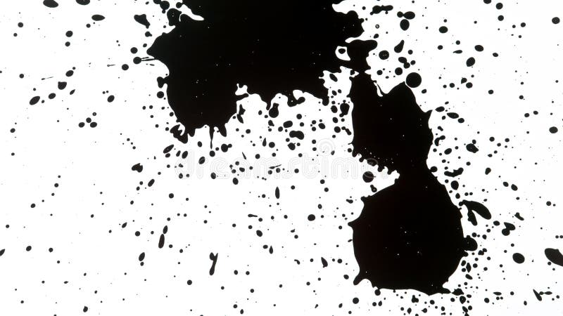 Black Ink Drops Isolated on White Background Stock Illustration ...
