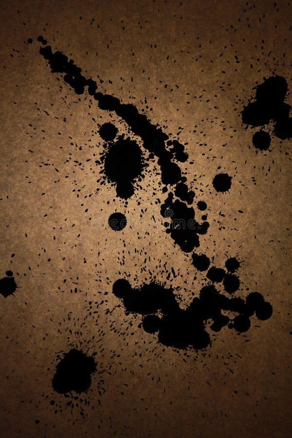 Black Ink Drops on Old Paper Stock Image - Image of flesh, brown: 86053979