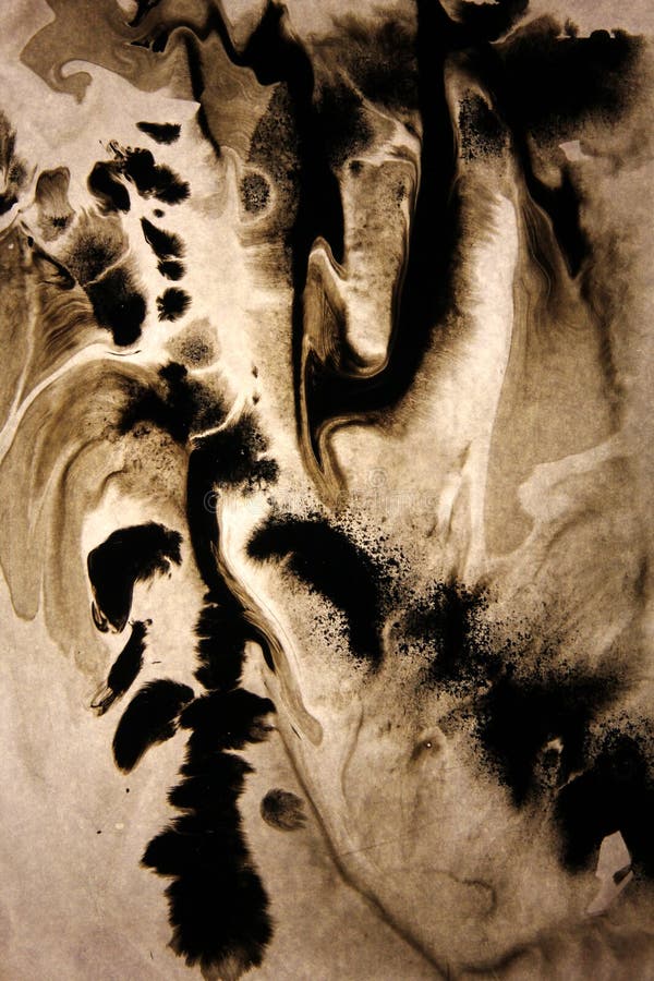 Black Ink Drops on Old Paper Stock Image - Image of blot, paint: 86054539