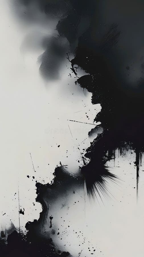 Black Ink Explodes on White Stock Illustration - Illustration of grunge ...