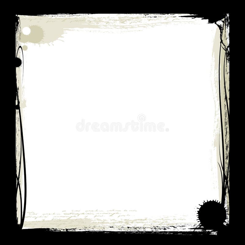 Black ink frame stock vector. Illustration of grungy, frame - 4651898