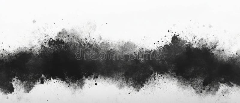 Black Ink Gradients Create a Smooth Texture on a White Background Stock ...