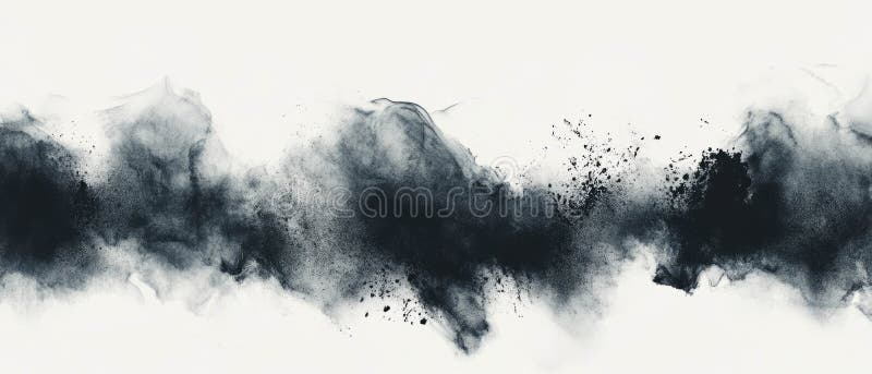 Black Ink Gradients Create Smooth Transitions on a White Background for ...