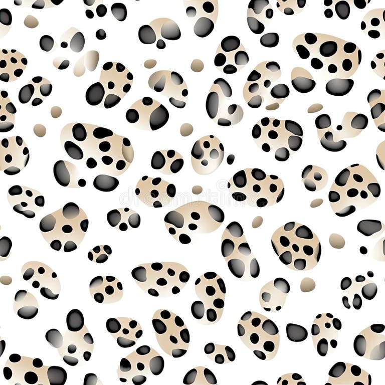 Black Ink Leopard Print Pattern Features Minimalist Design Elements ...
