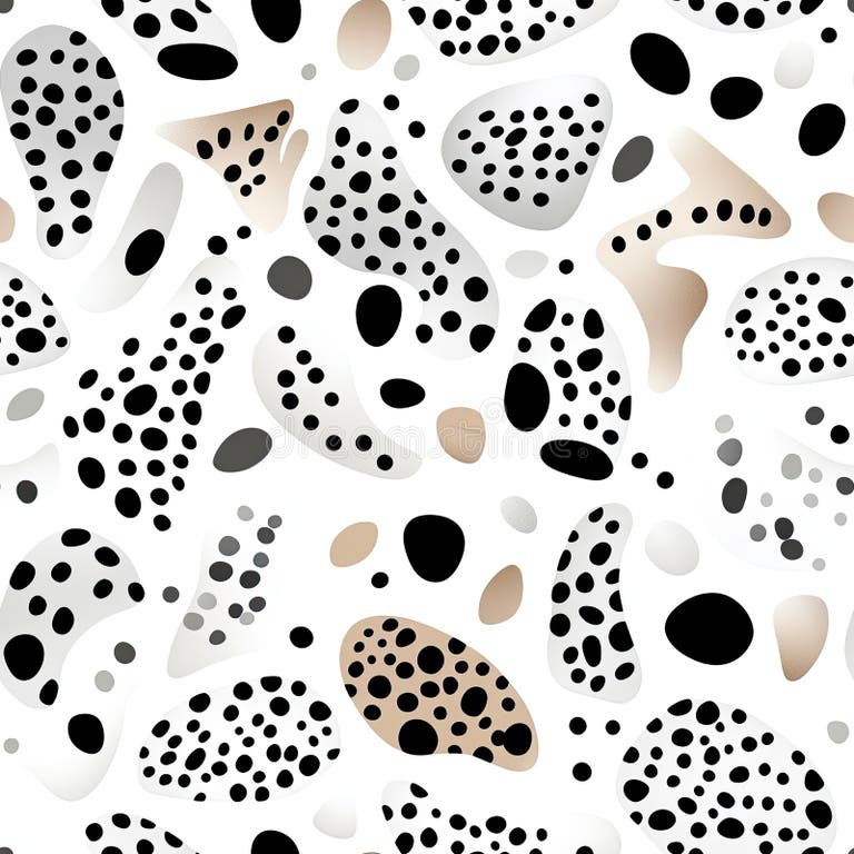 Black Ink Leopard Print Pattern Features Minimalist Design Elements ...