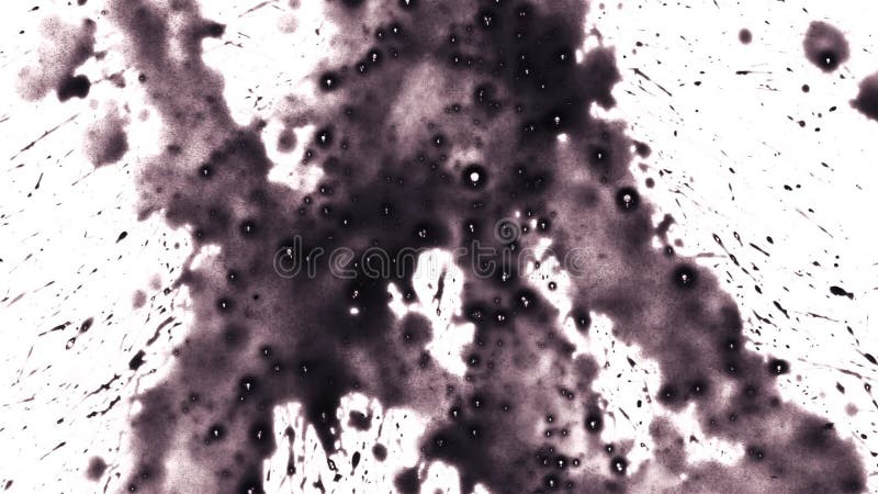 Dark Ink Paint Splatter on White Background Stock Video - Video of blot ...