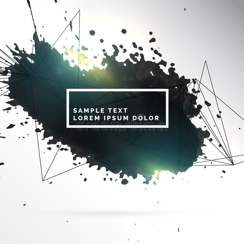Black Ink Patch Abstract Background Stock Vector - Illustration of ...