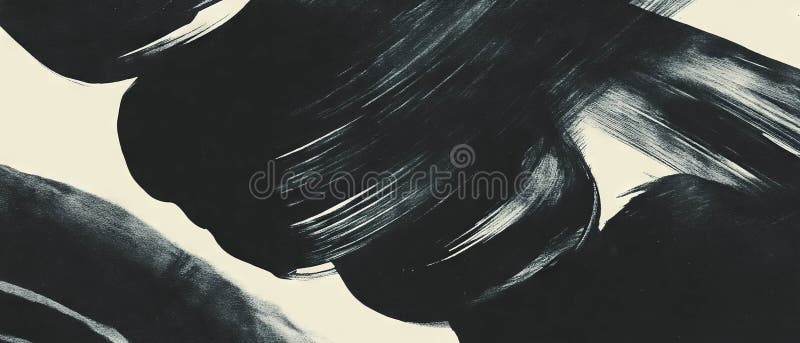 Layered Black Ink Patterns Create Dynamic Textures on a White ...