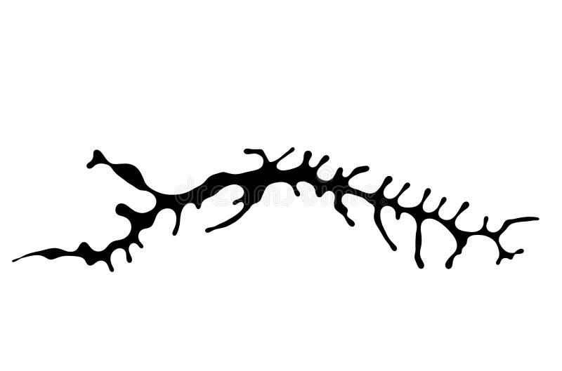 Black Ink skeleton drawing stock illustration. Illustration of drop ...