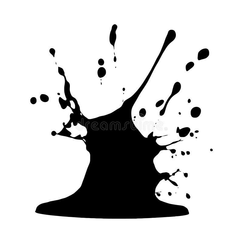 Black Ink Splash Abstract Background Design White 4 Stock Vector ...