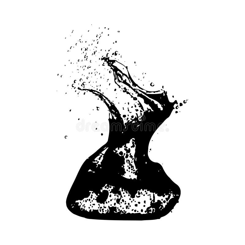 Black Ink Splash Abstract Design Element White 14 Stock Vector ...