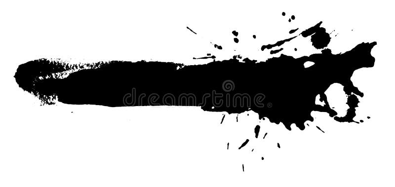 Black ink splash stock vector. Illustration of drawing - 123157458
