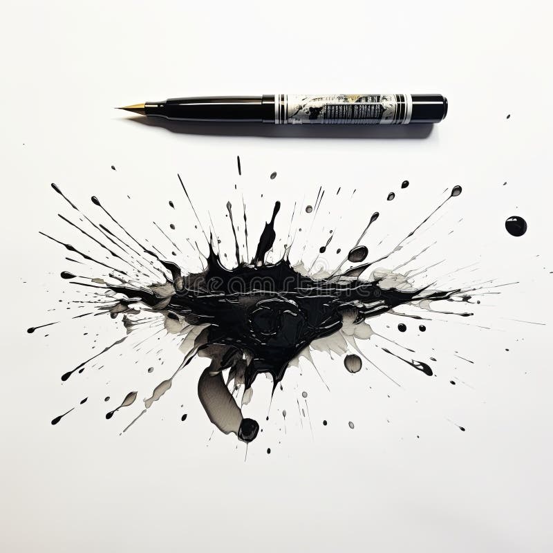 Pen Splash White Stock Illustrations – 7,104 Pen Splash White Stock ...