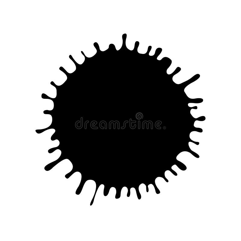 Black Ink Splash on a White Background Stock Vector - Illustration of ...