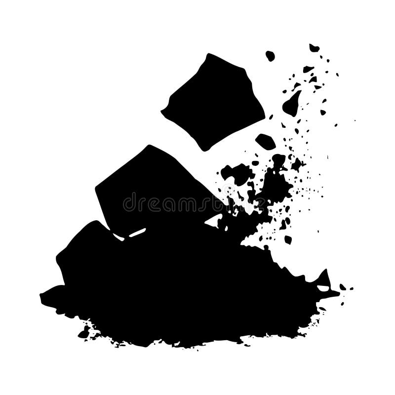 Black Ink Splashes Abstract Geometric Shapes Image Stock Vector ...
