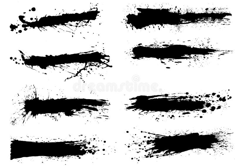 Black ink splatter stock vector. Illustration of drop - 8534067