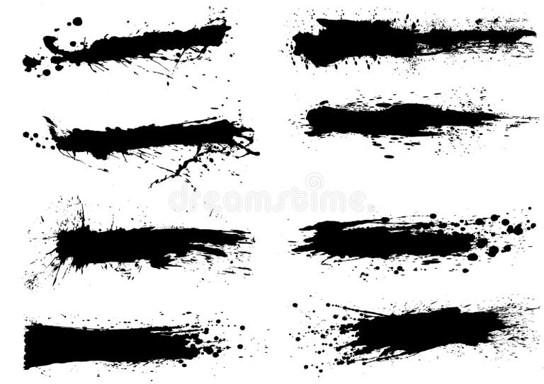 Black ink splatter stock vector. Illustration of drop - 8534067