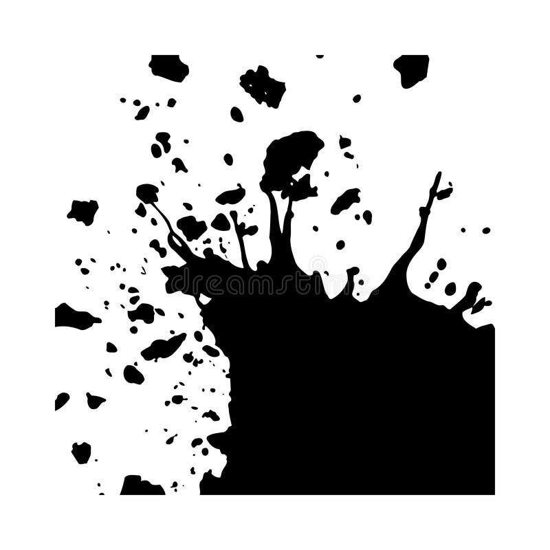 Black Ink Splatter Abstract Background Design White 4 Stock Vector ...