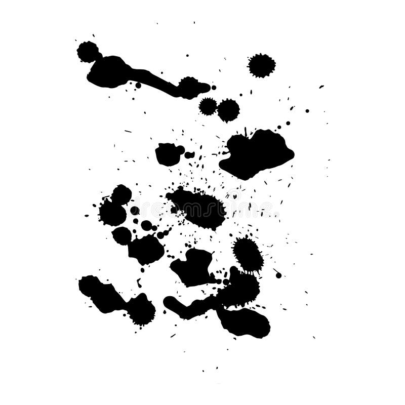Black Ink Splatter Background. Stock Illustration - Illustration of ...
