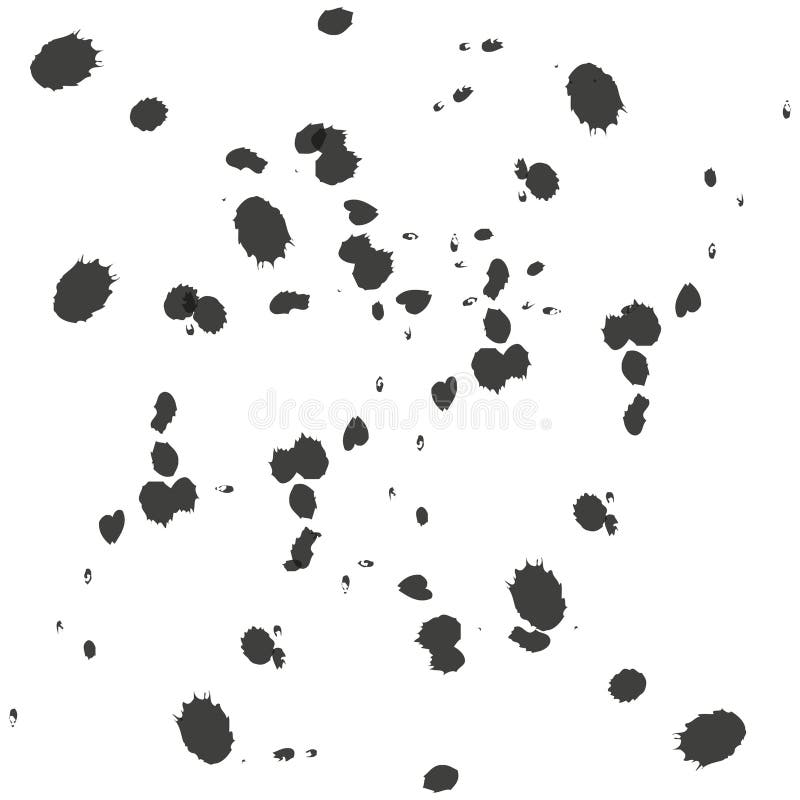 Black Ink Splatter Pattern. Random Blotches on White. Abstract Chaotic ...