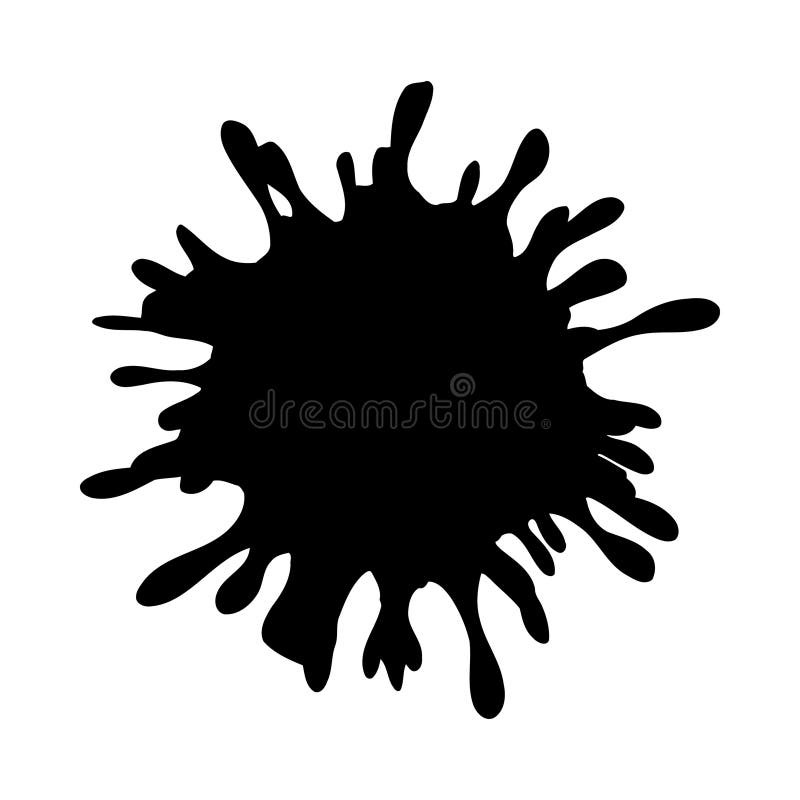 Black Ink Splotch Abstract Background Design Element Stock Illustration ...