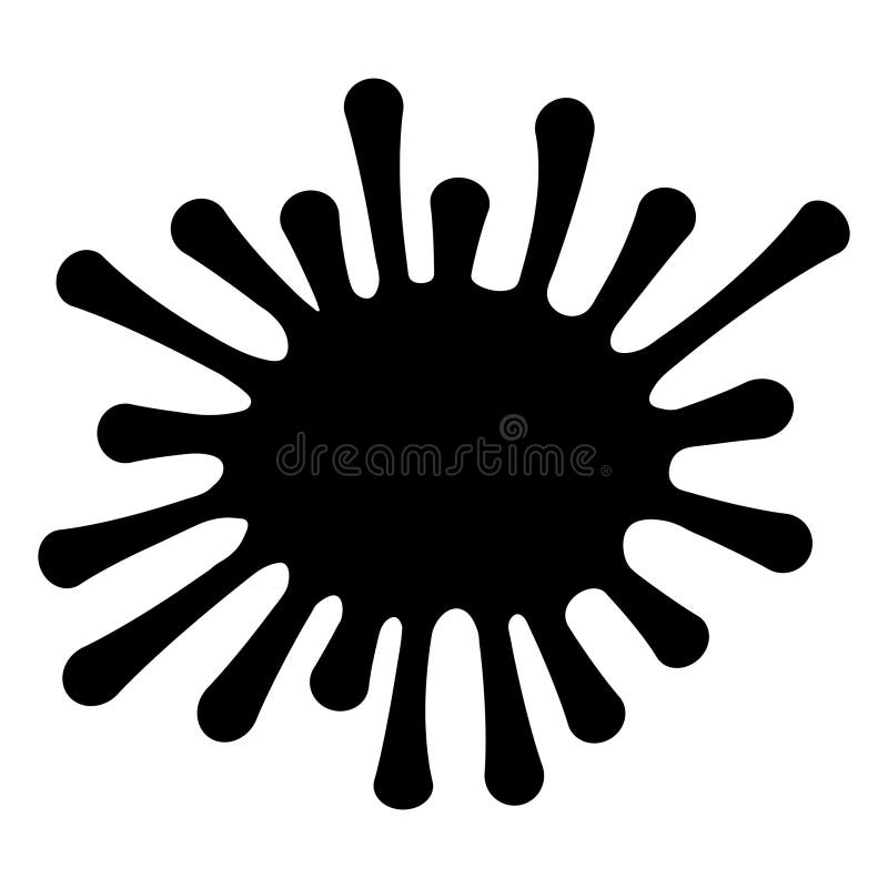 Black Ink Splotch, Blob Stain Drip Drop Splatter Stock Vector ...