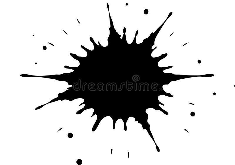 Black Ink Splotch, Splash, Blob, Stain - Vector Graphic Stock ...
