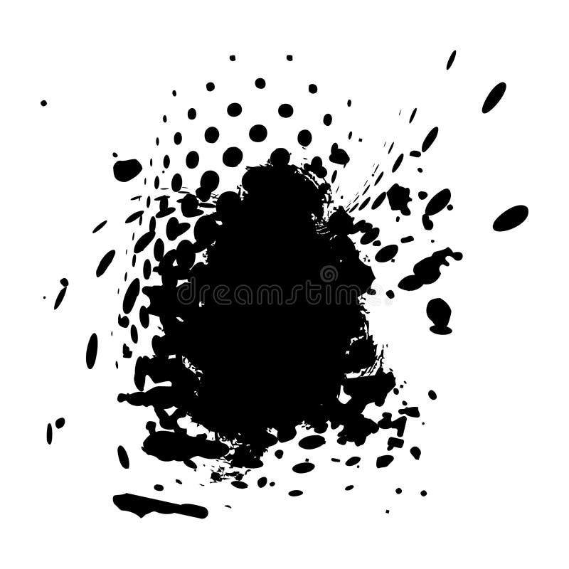 A Black Ink Spot with a Black Dot on it Stock Illustration ...