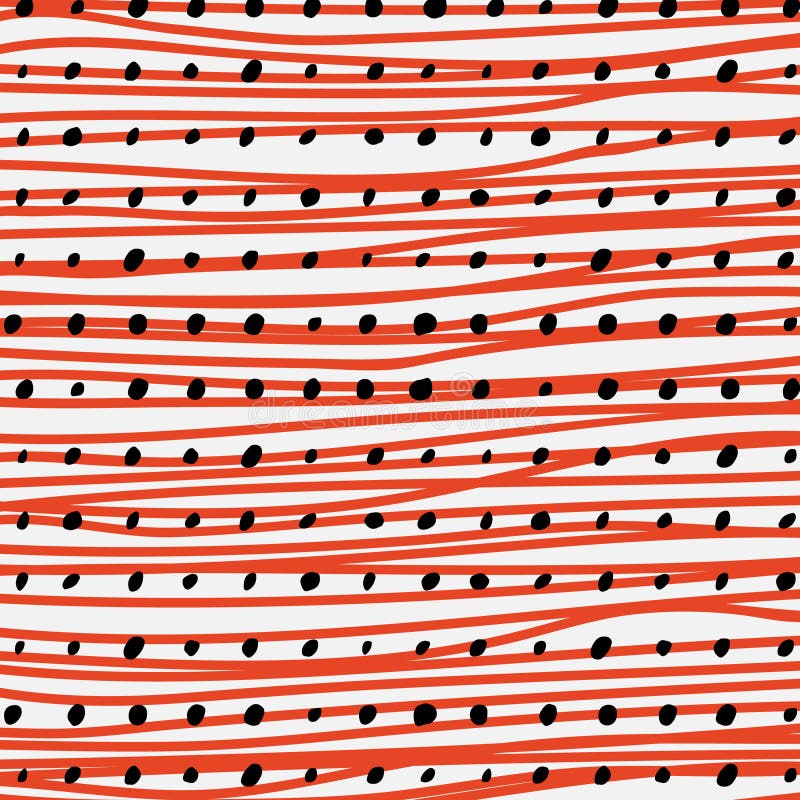 Black Ink Spot and Orange Red Horizontal Lines Pattern Vector ...