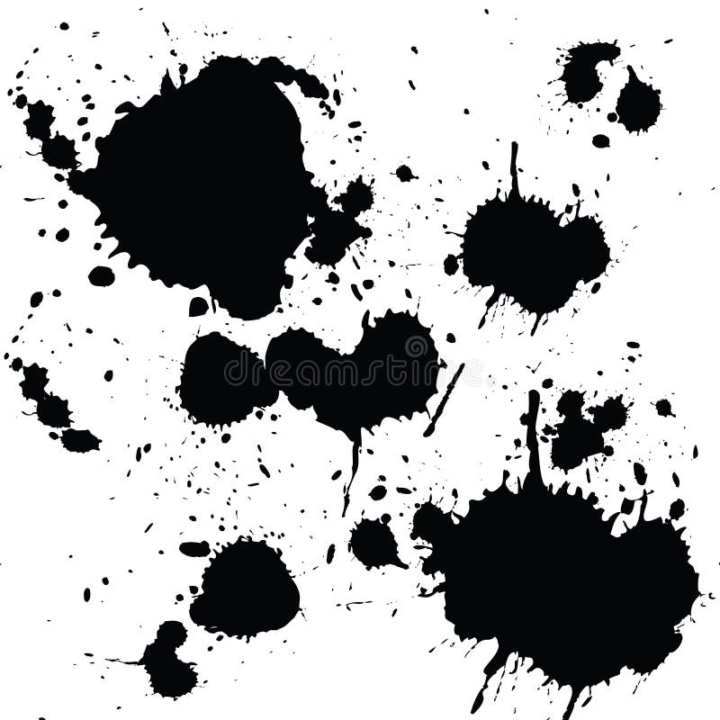 Vector Grunge Ink Splatter Collection Stock Vector - Illustration of ...