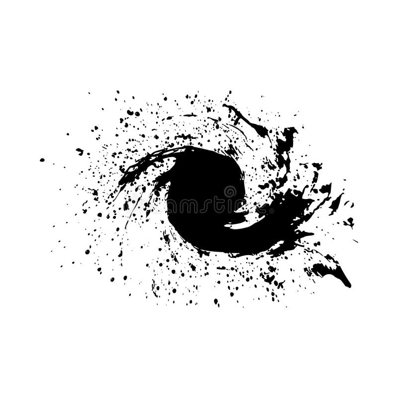 Black Ink Swirl Splash Abstract Background Image Stock Vector ...