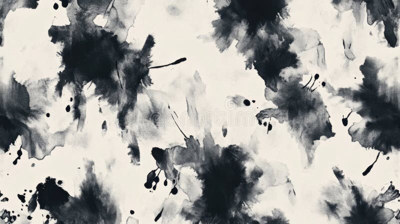 Black Ink Textures Repeating Pattern for Artistic Designs Stock ...