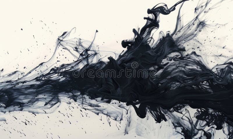 Black Ink on White Background Stock Image - Image of colorful ...