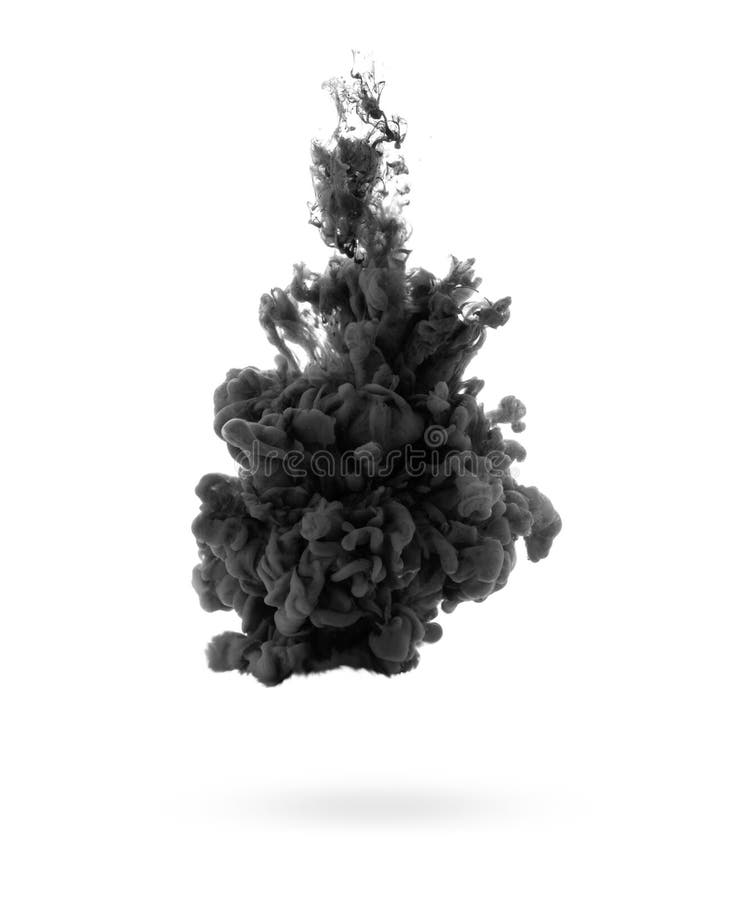 Black Ink on a White Background Stock Image - Image of acrylic, blend ...
