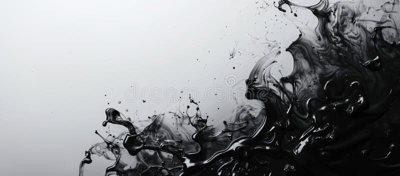Black Ink on White stock image. Image of splash, wallpaper - 323416327