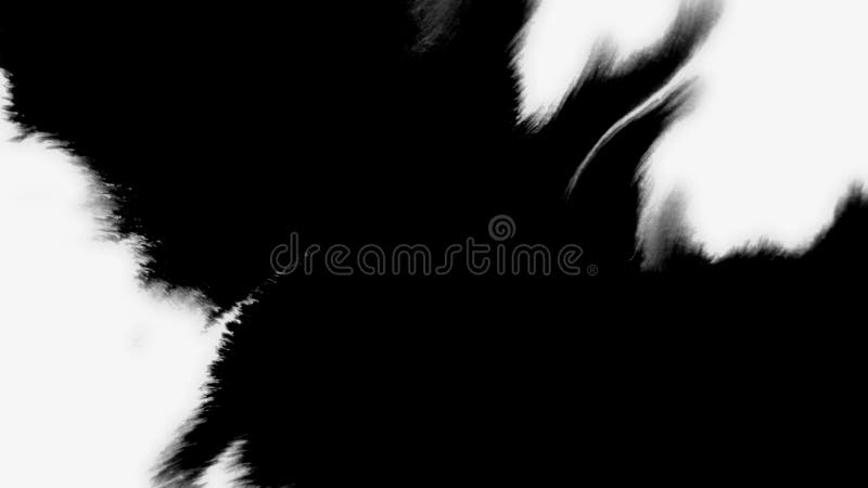 Black Ink Abstract Drops on White Background. Transition Effect Stock ...