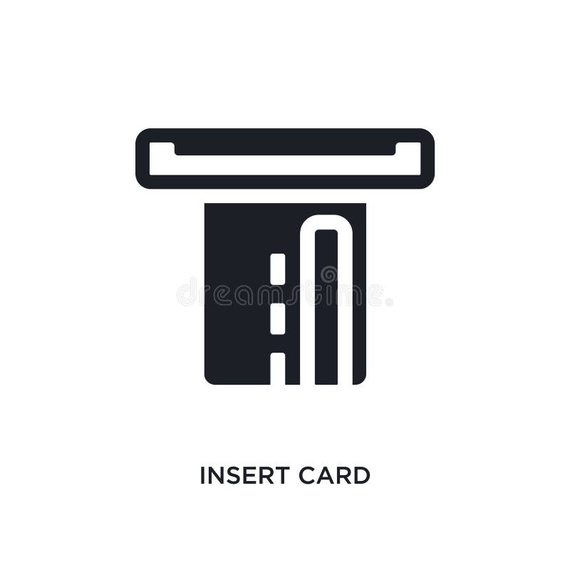 Black Insert Card Isolated Vector Icon. Simple Element Illustration ...