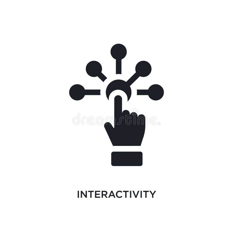 Interactivity Icon Vector Isolated on White Background, Interactivity ...