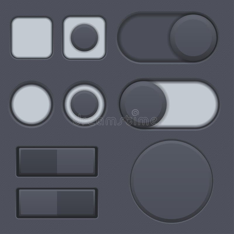 Buttons Toggle Switch. Set Buttons Slider Switches. Colored Bright ...