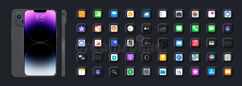Black Iphone 15. Apple Mockup. Apple Interface. Apple Apps. Apple Logo ...