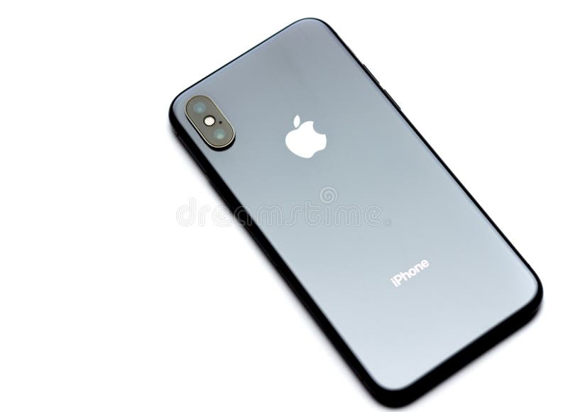 Black IPhone X Logo, Back Panel with Logo Editorial Photo - Image of ...