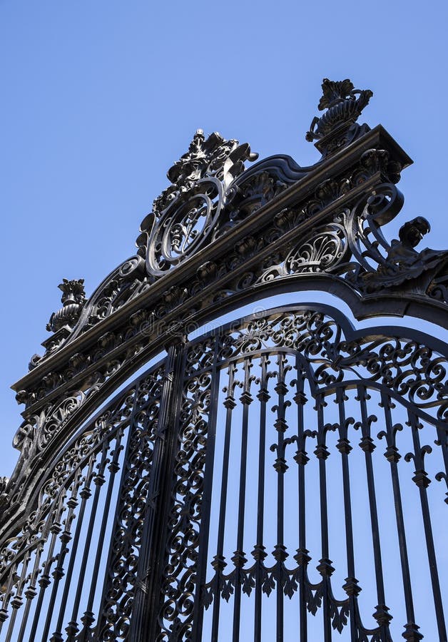 Black Iron Gate stock photo. Image of privilege, door - 44371764