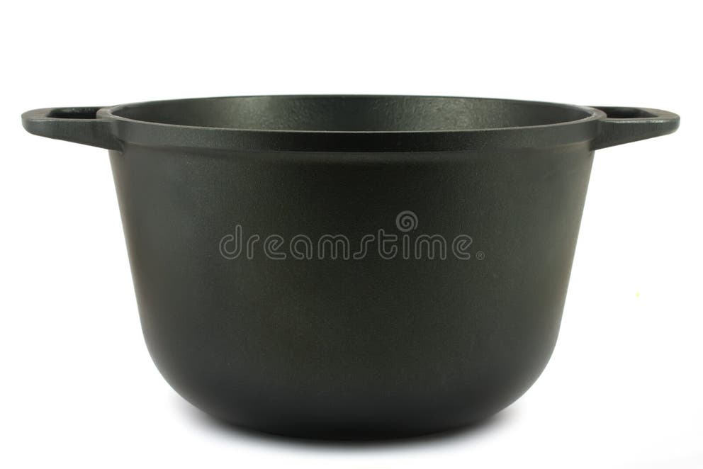 Black iron pot stock image. Image of heavy, cast, steel - 19643687