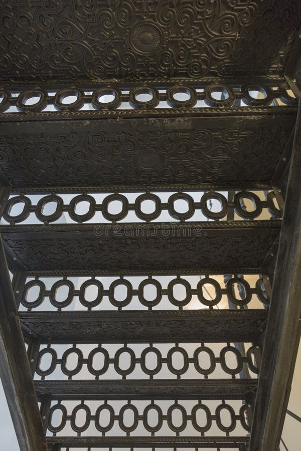 Black iron staircase stock photo. Image of stairs, stylized - 87511328