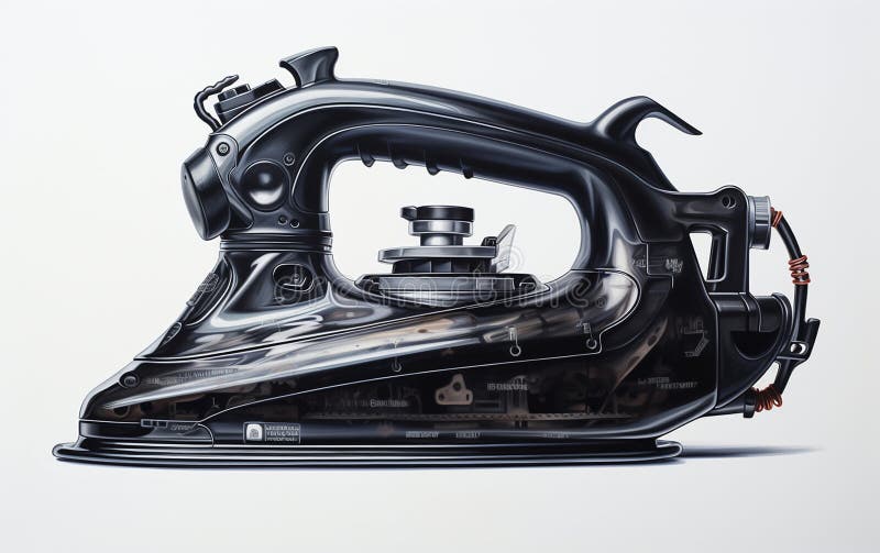 Black Iron on White Background GENRATIVE AI Stock Illustration ...