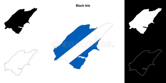 Black Isle outline map stock vector. Illustration of icon - 379268314