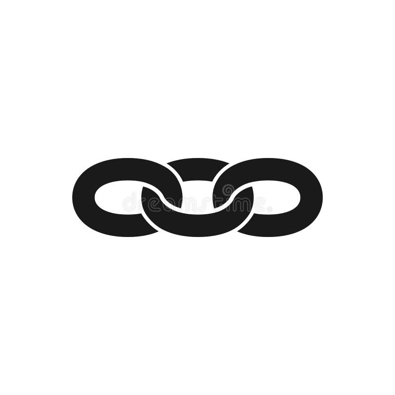 Black Isolated Icon of Chain on White Background. Silhouette of Chain ...